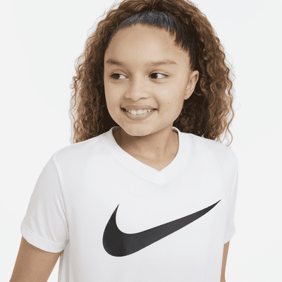 Nike Dri-FIT Legend Older Kids' (Girls') V-Neck Training T-Shirt. Nike LU