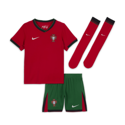 Portugal 2024 Stadium Home Younger Kids' Nike Football Replica 3-Piece ...