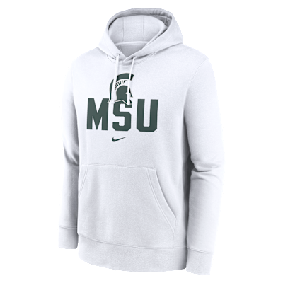 Sudadera con gorro sin cierre universitaria Nike para hombre Michigan State Spartans Primetime ...