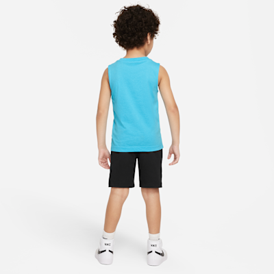 Nike Sportswear Muscle Tee and Shorts Set Younger Kids' 2-Piece Set ...