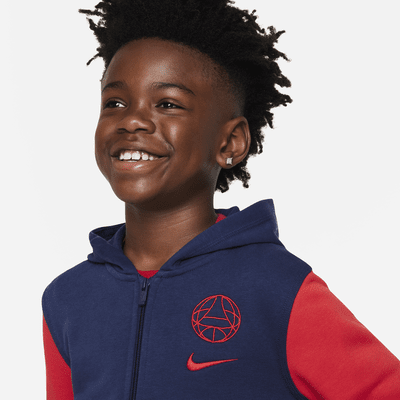 Paris Saint-Germain Club Older Kids' (Boys') Nike Football Full-Zip French Terry Hoodie. Nike NL