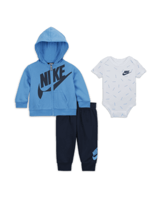 Nike Baby 'Just Do It' Toss 3-Piece Full-Zip Hoodie, Bodysuit and ...