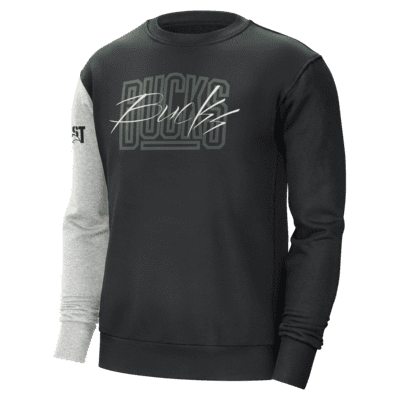 Milwaukee Bucks Courtside Mens Nike Nba Fleece Sweatshirt Nike Uk