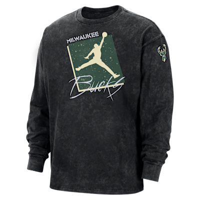 Milwaukee Bucks Courtside Statement Edition Men's Jordan Max90 NBA Long ...