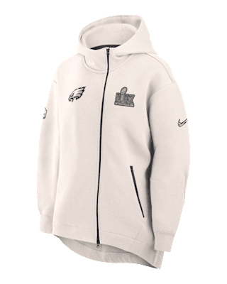 Philadelphia Eagles Super Bowl LIX Opening Night Tech Fleece Women's Nike NFL Full-Zip Hoodie ...