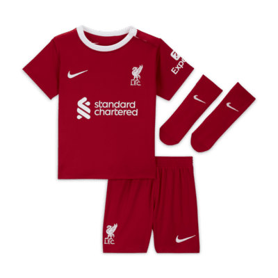 Divisa in 3 pezzi Nike Dri-FIT Liverpool FC 2023/24 per bebè e bimbo/a ...