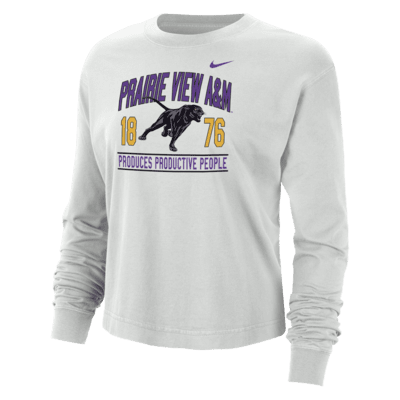 Prairie View A&M Women's Nike College Boxy Long-Sleeve T-Shirt. Nike.com
