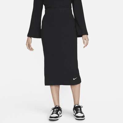 Jupe taille haute en jersey côtelé Nike Sportswear pour femme. Nike CH