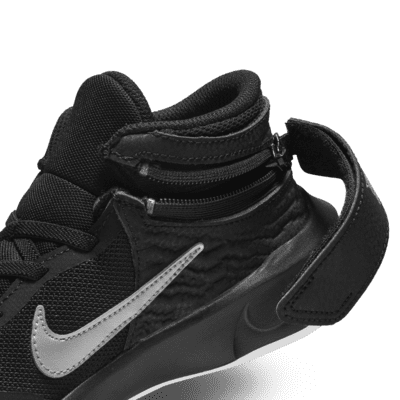 Nike Team Hustle D 10 FlyEase Younger Kids' Easy On/Off Shoes. Nike SG