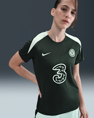Chelsea F.C. Strike Women's Nike Dri-FIT Football Short-Sleeve Top. Nike BG