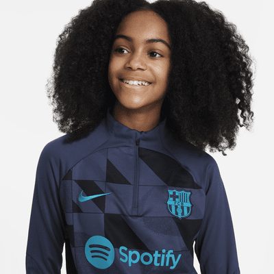 F.C. Barcelona Strike Third Older Kids' Nike Dri-FIT Football Pre-Match Drill Top. Nike LU