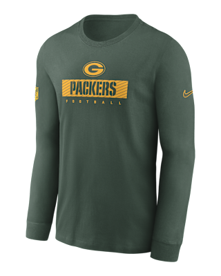Green Bay Packers Sideline Team Issue Men's Nike Dri-FIT NFL Long ...