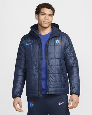 Chelsea F.C. Men's Nike Fleece-Lined Hooded Jacket. Nike SK