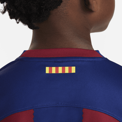 F.C. Barcelona 2023/24 Stadium Home Older Kids' Nike Dri-FIT Football Shirt. Nike NZ