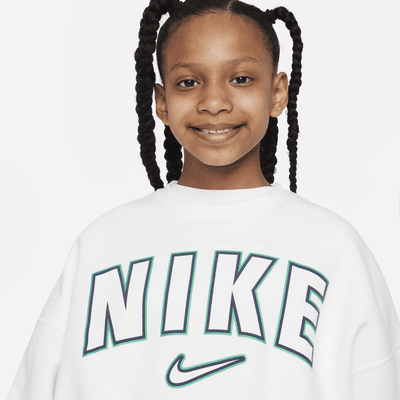 Nike Sportswear Dessuadora de coll rodó de teixit Fleece - Nena. Nike ES