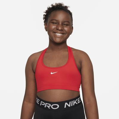 Nike Swoosh Big Kids' (Girls') Sports Bra (Extended Size). Nike.com