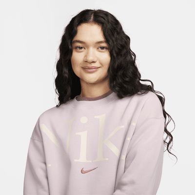 Nike Sportswear Phoenix Fleece Women's Oversized Crew-Neck Logo ...