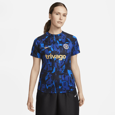 Chelsea F.C. Academy Pro Women's Nike Dri-FIT Pre-Match Football Top ...