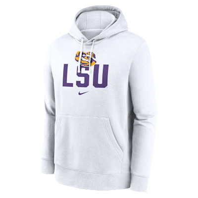 Sudadera con gorro sin cierre universitaria Nike para hombre LSU Tigers Primetime Club Campus ...