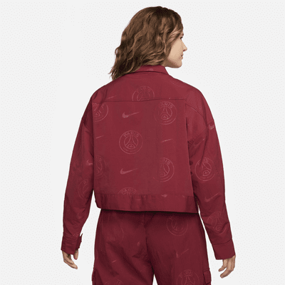 Paris Saint-Germain Essential Women's Nike Woven Graphic Jacket. Nike IE