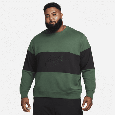 Nike Club Men's French Terry Colour-Blocked Crew. Nike LU