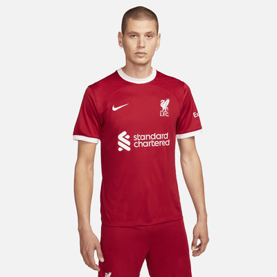เสื้อแข่งฟุตบอลผู้ชาย Nike Dri-FIT Liverpool FC 2023/24 Stadium Home ...