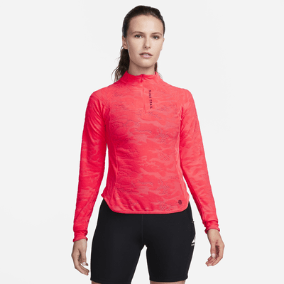 Nike Trail Women's Dri-FIT 1/4-Zip Mid Layer Trail Top. Nike LU
