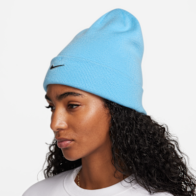 Nike Peak Standard Cuff Metal Swoosh Beanie. Nike IE