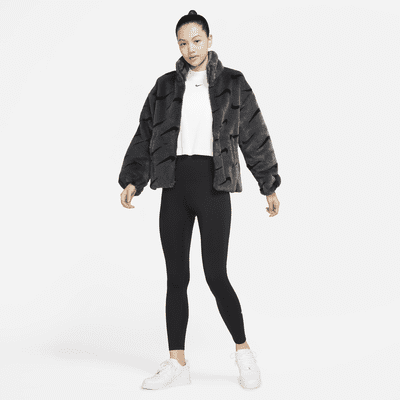 Nike Sportswear Plush Women's Printed Faux Fur Jacket. Nike NL