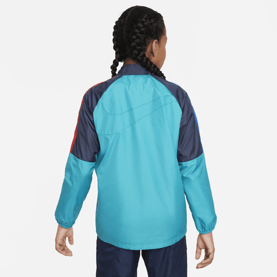 F.C. Barcelona Repel Academy AWF Third Older Kids' Football Full-Zip ...