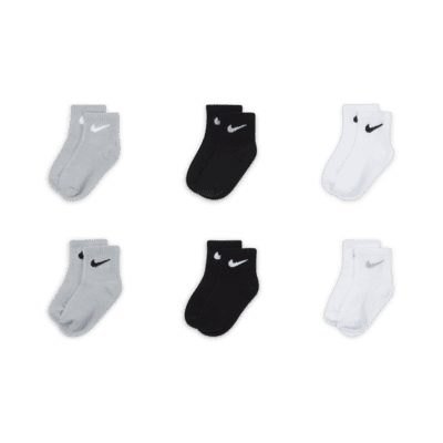 Nike Logo Ankle Socks Box Set (6 Pairs) Toddler Socks. Nike.com