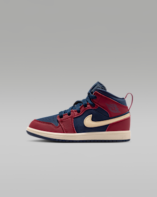 Tenis para niños de preescolar Jordan 1 Mid SE. Nike MX