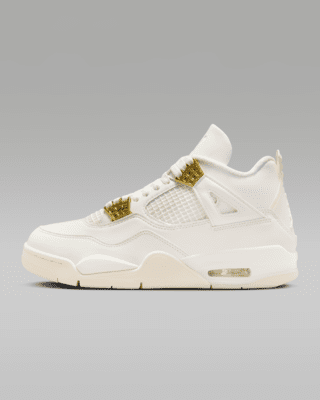 Air Jordan 4 Retro 'White & Gold' Women's Shoes. Nike RO