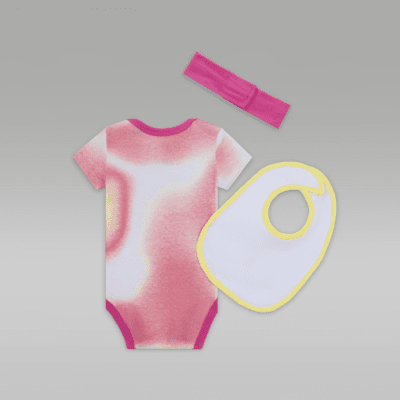 Jordan Lemonade Stand Baby (0-9M) 3-Piece Bodysuit Box Set. Nike JP
