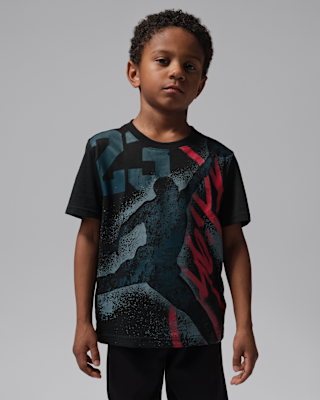 Playera Jumpman Stencil Splatter para niños talla pequeña Jordan. Nike MX