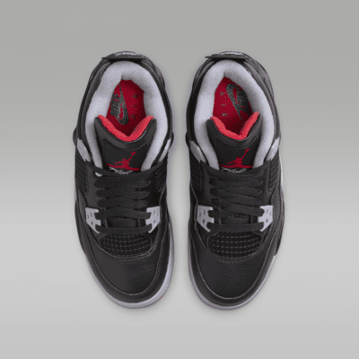 Sko Air Jordan 4 Retro "Bred Reimagined" för ungdom. Nike SE