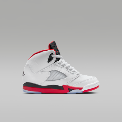 Jordan 5 Retro "Fire Red Black Tongue" Little Kids' Shoes. Nike ID