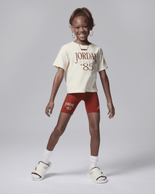 Jordan Brooklyn Mini Me Younger Kids' Bike Shorts Set. Nike FI