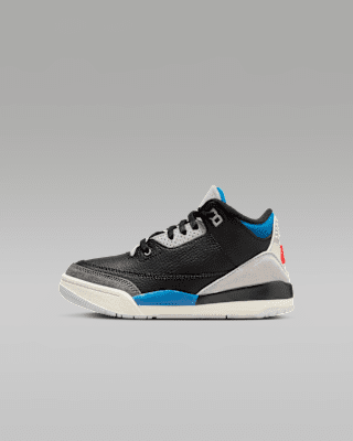 Tenis para niños de preescolar Jordan 3 Retro "Rare Air". Nike MX