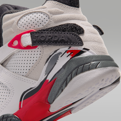 Tenis para niños de preescolar Jordan 8 Retro "White and True Red ...