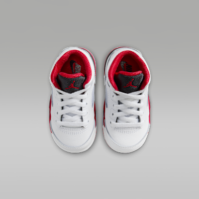 Jordan 5 Retro "Fire Red Black Tongue" Baby/Toddler Shoes. Nike PH