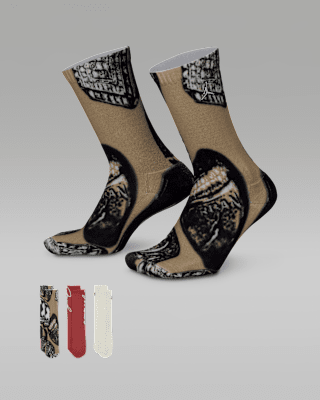 Jordan Big Kids' MVP Rings Crew Socks (3 Pairs). Nike JP