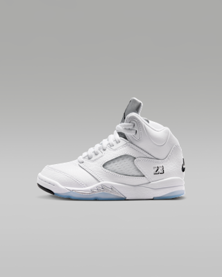 Tenis para niños de preescolar Jordan 5 Retro OG "White Metallic". Nike.com
