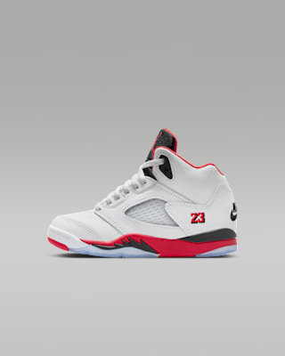 Jordan 5 Retro "Fire Red Black Tongue" Little Kids' Shoes. Nike AU