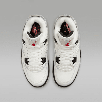 Air Jordan 4 Retro 'White Cement' Older Kids' Shoes. Nike AU