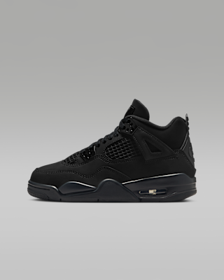 Air Jordan 4 Retro 'Black Cat' Older Kids' Shoes. Nike PH