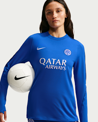 Inter Milan Strike Women's Nike Dri-FIT Football Crew-Neck Knit Top ...