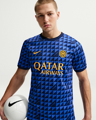 Inter Milan Nike Dri-FIT-opvarmningstrøje til fodbold til mænd. Nike DK