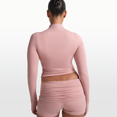 Haut à demi-zip à manches longues et col montant NikeSKIMS Matte pour ...