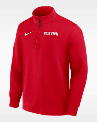 Ohio State Coaches Men's Nike Dri-FIT College Long-Sleeve 1/2-Zip Top ...